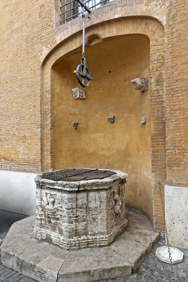 Water Well Rome stock image. Image of water, pulley - 145678249