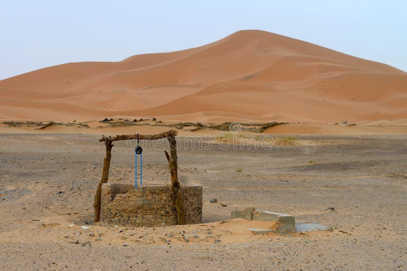 Water well in Sahara stock photo. Image of rope, north - 33045876