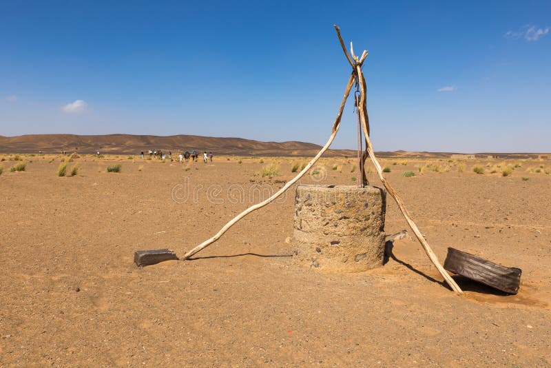 Water Well In The Sahara Desert Stock Image - Image of sahara, people ...