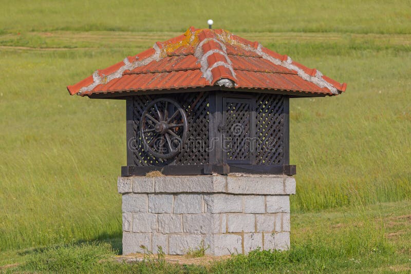 Water Well Structure stock photo. Image of wheel, serbia - 249134588