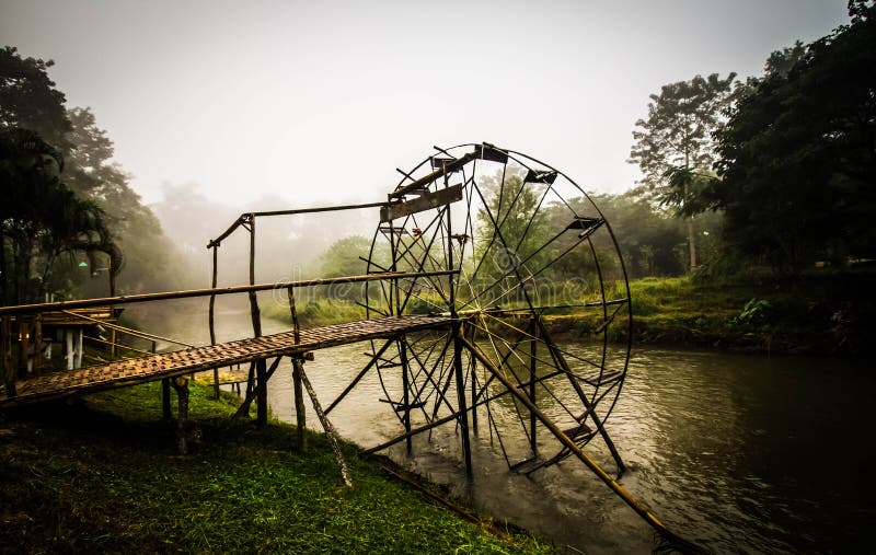 Water wheel stock image. Image of thailand, park, forest - 269078149