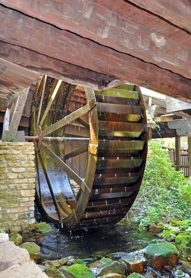 Water wheel stock image. Image of hill, water, summer - 51397553
