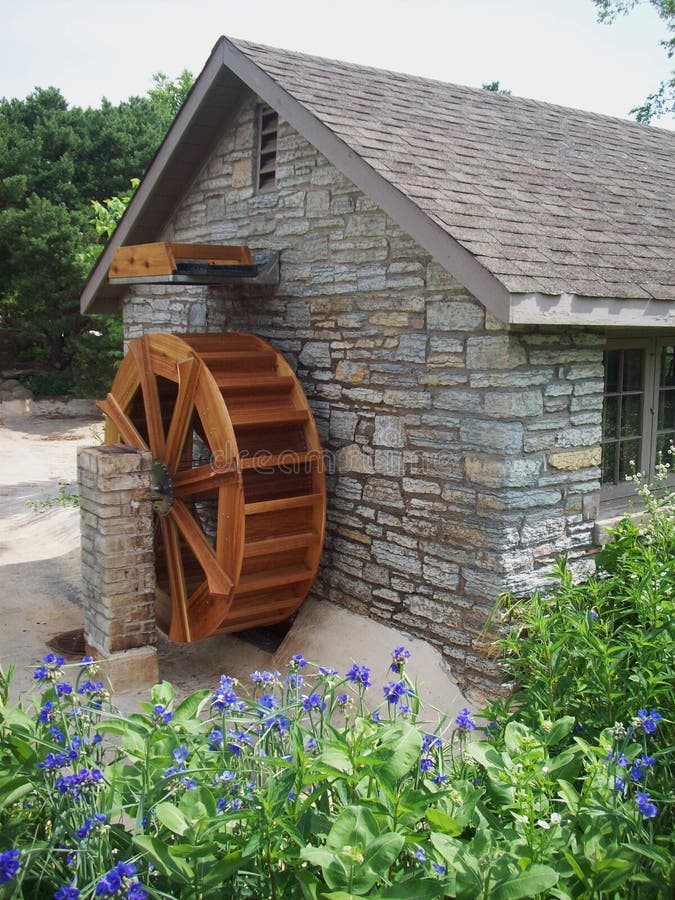 Water Wheel Outside Rustic Building Stock Image - Image of growth ...