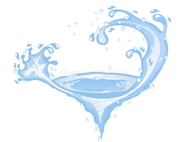 Water Whirpool Storm. Swirling Water Vortex in Cartoon Style Stock ...