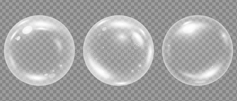 Water White Soap Bubbles, Soap Foam, Realistic Air Bubbles with Glare and Glow, Vector ...
