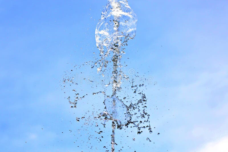 Water is Wide Spread on a Blue Background. Stock Photo - Image of drops ...