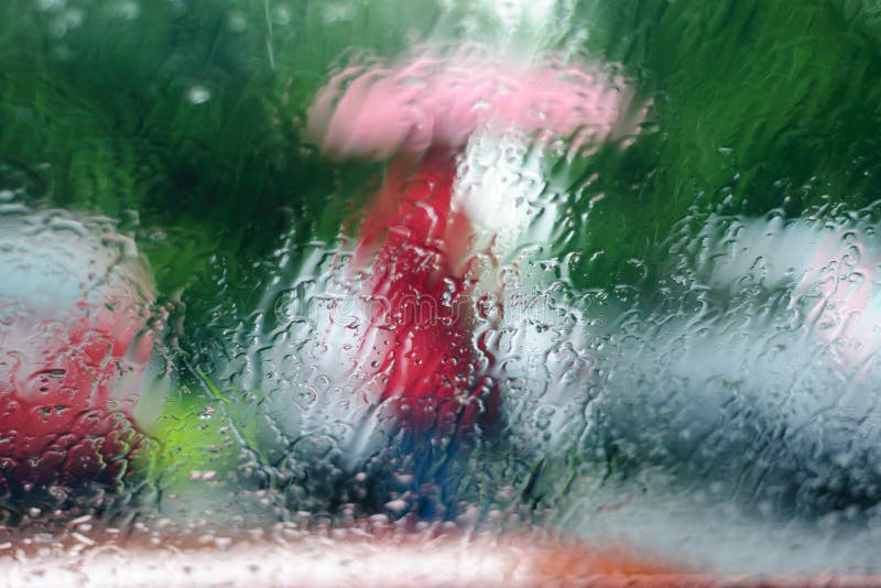 Water on Window with Rain Behind Stock Photo - Image of texture, storm ...