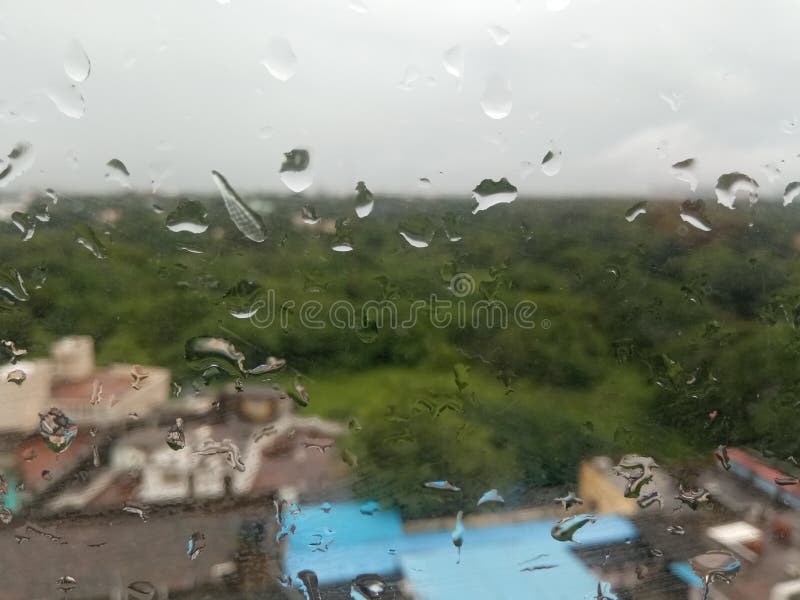 Water on a Window. Raining Effect. Water on a Glass Stock Photo - Image ...