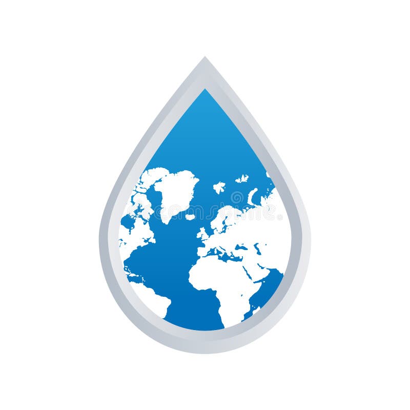 Water and World Illustrations Flat Design, Suitable for World Water Day ...