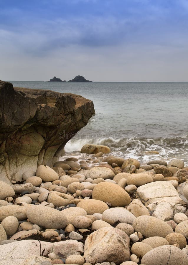 Water Worn Ancient Rocks Detail on Beach Stock Image - Image of brisons ...