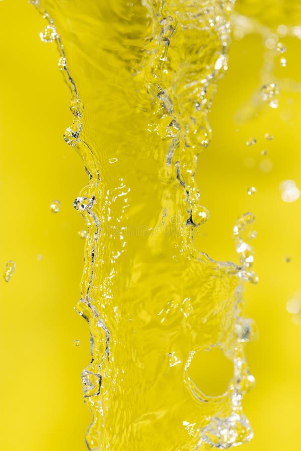 Water on a Yellow Background Stock Photo - Image of vitamin, fresh ...