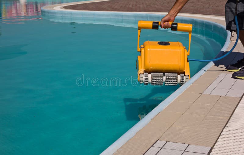 A Waterbath To Clean Swimming Pools Stock Image - Image of automatic ...
