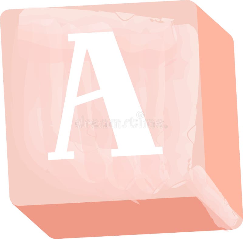 Watercolor ABC Blocks Toy stock vector. Illustration of game - 365085599
