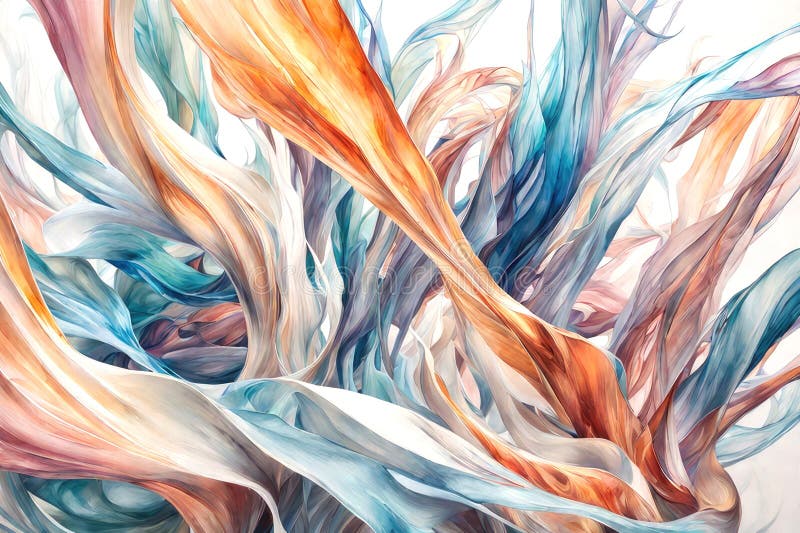 Watercolor Abstract Composition Dynamic Movement Trend Three ...