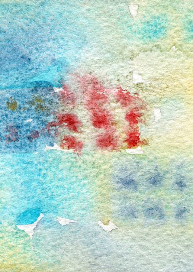 Watercolor Abstract Blue Rectangles Stock Illustration Illustration