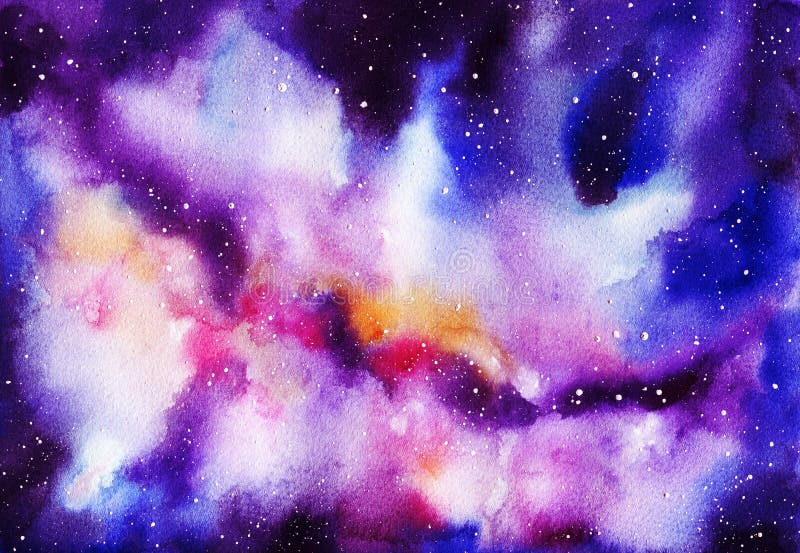 Watercolor Abstract Sky Space Background Stock Photo - Image of dream ...