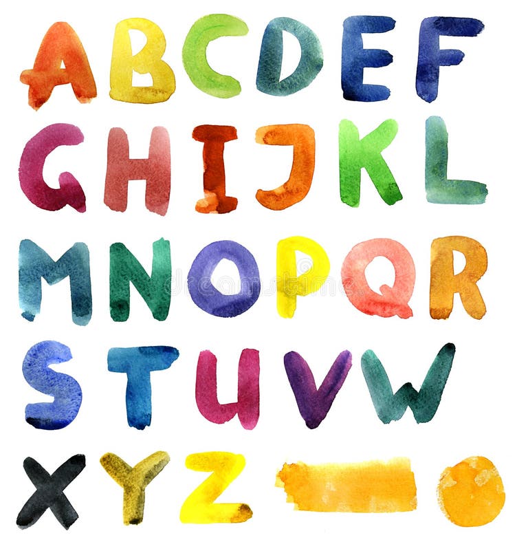 Handwriting Alphabet Watercolor Stock Illustrations – 4,776 Handwriting ...
