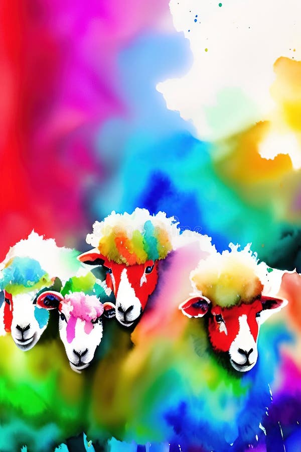 Watercolor Animal Splash Textured Background. Stock Illustration ...