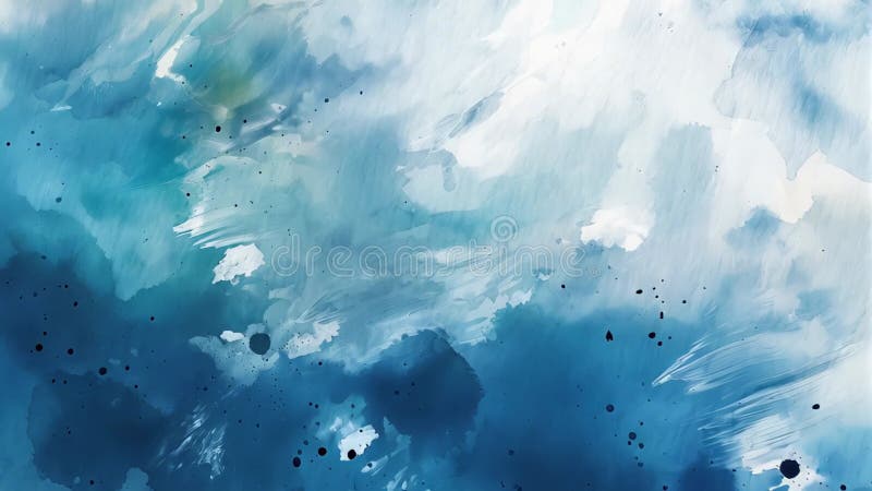 Watercolor Animation Sequence Featuring Dynamic Blue Tones, Presenting ...