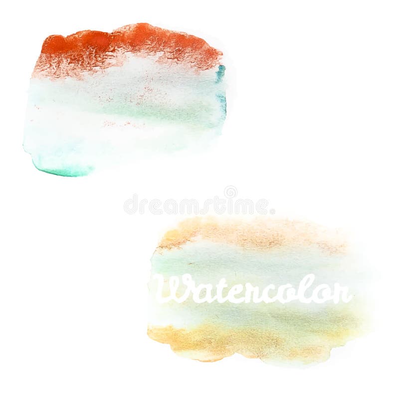 Watercolor Art Hand Paint on White. EPS 10 Stock Vector - Illustration ...
