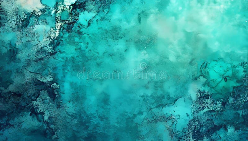 Watercolor Artwork Forms a Stunning Turquoise and Green Abstract ...