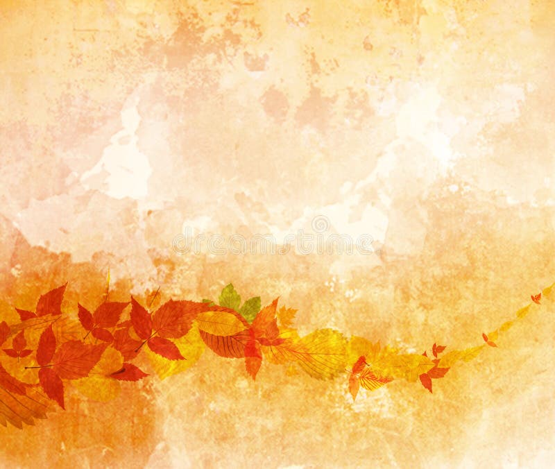 Watercolor Autumn Background Stock Illustration - Illustration of ...