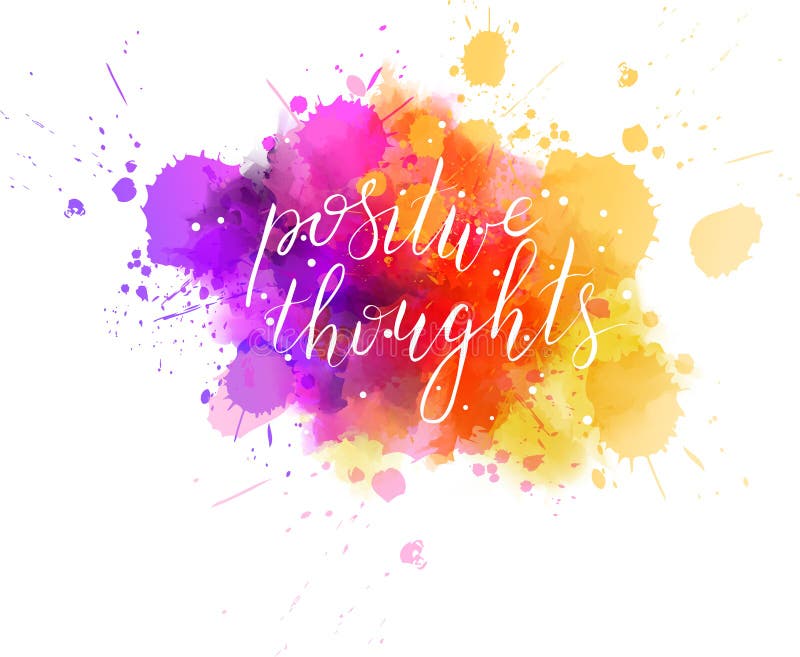 Watercolor Positive Thoughts Stock Illustrations – 41 Watercolor ...