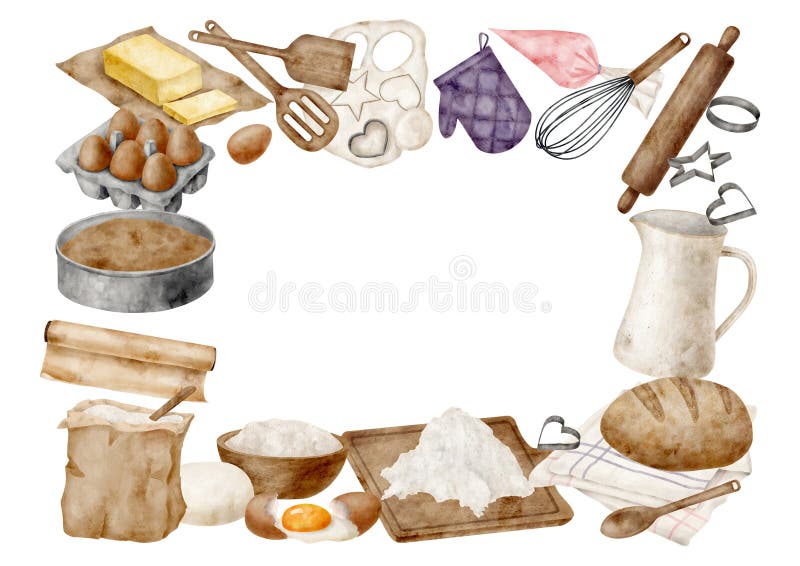 115 Watercolor Kitchen Tools Stock Photos - Free & Royalty-Free Stock ...
