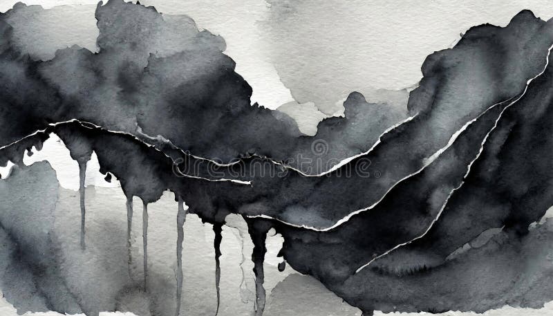 Black Ink Stain on Old Paper Background. Stock Illustration ...