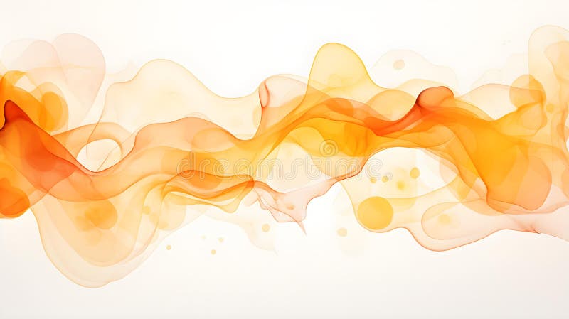 Light Orange Watercolor Blobs on White Background. Artistic ...