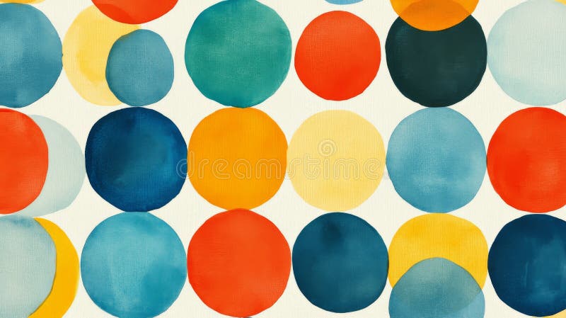 Watercolor Blobs that Overlap One Another Dance on a White Canvas Stock ...