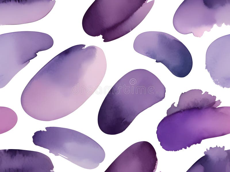 Watercolor Blobs in Purple and Pink Blending Softly, Forming Gradient ...
