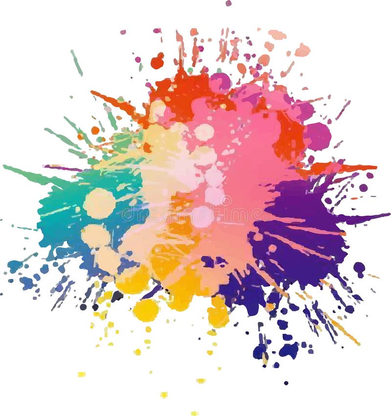 Watercolor Blot of Different Colors without Background Stock ...