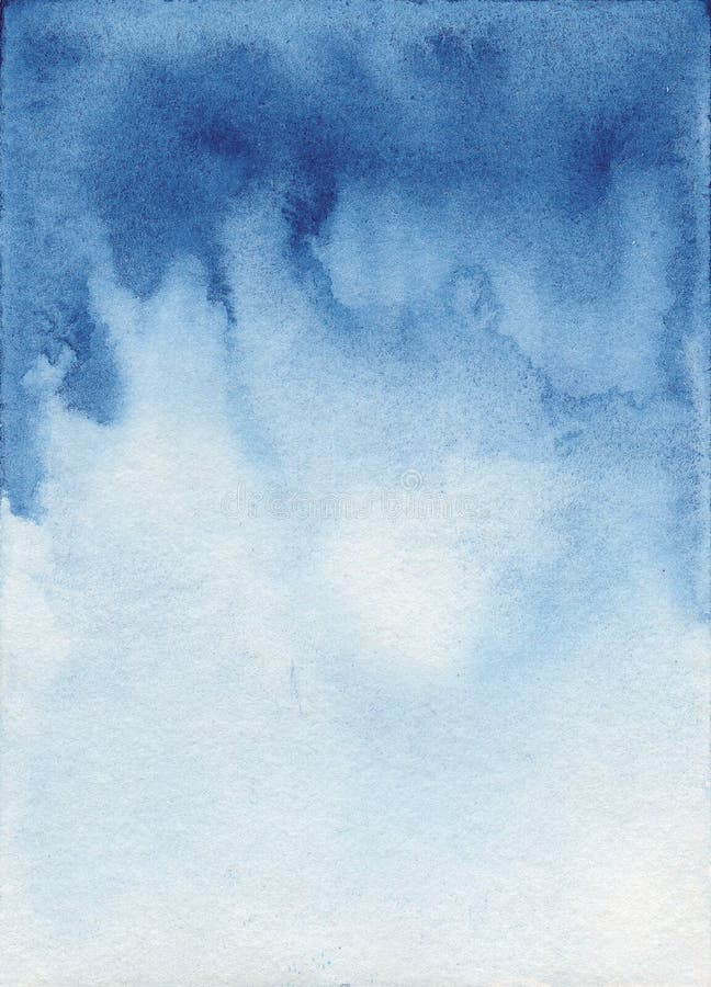 Watercolor Blue Background. Navy Flow Stock Illustration - Illustration ...