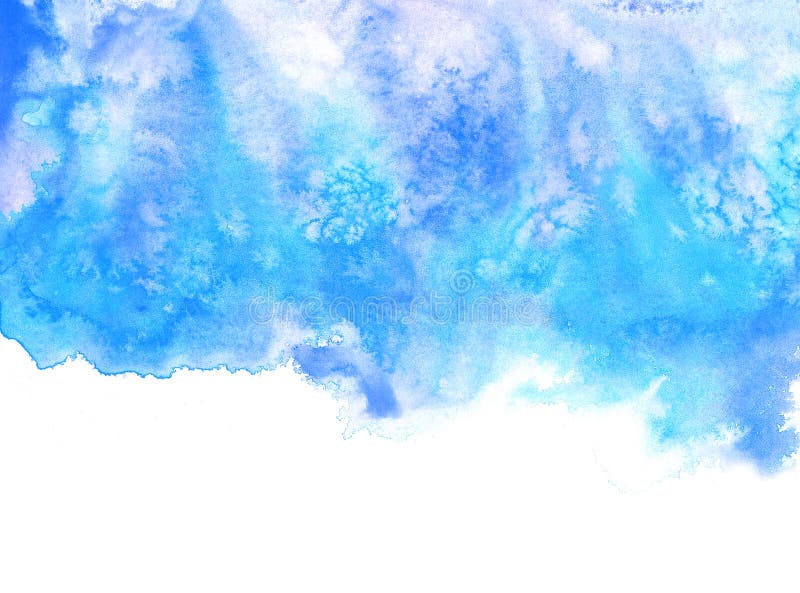 Watercolor Incredible Blue Winter Background with Streaks Texture with ...