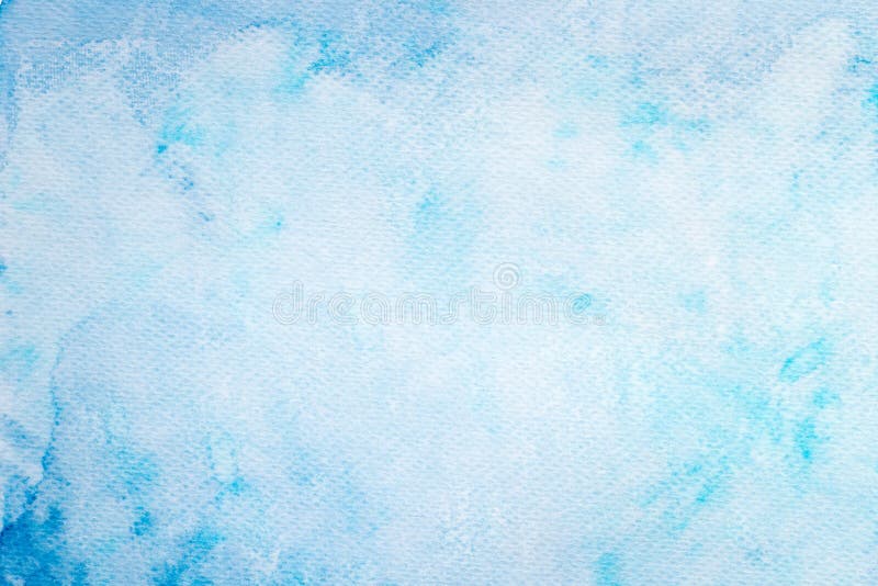 Blue Watercolor Painted on Paper Background Texture Stock Illustration ...