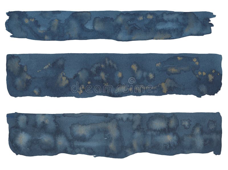 Watercolor Blue and Gold Abstract Painted Spots, Watercolor Blue ...