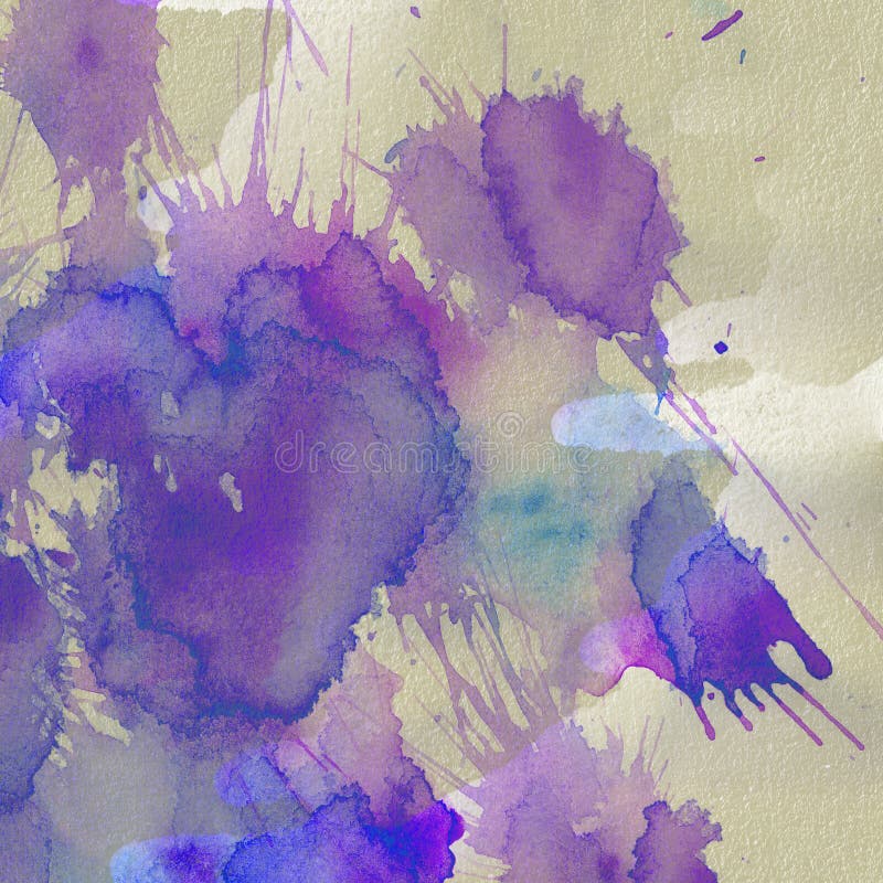 Watercolor or Blue Ink Splash - Paper Texture Stock Illustration ...