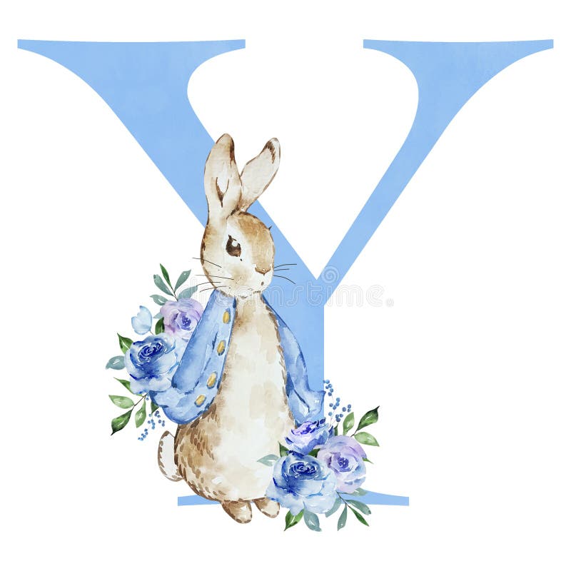 Watercolor Blue Peter Rabbit Kids Design Stock Illustrations – 116 ...
