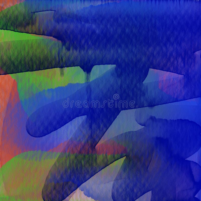 Watercolor Blue Navy Water and Sandy Texture Background. Abstract ...