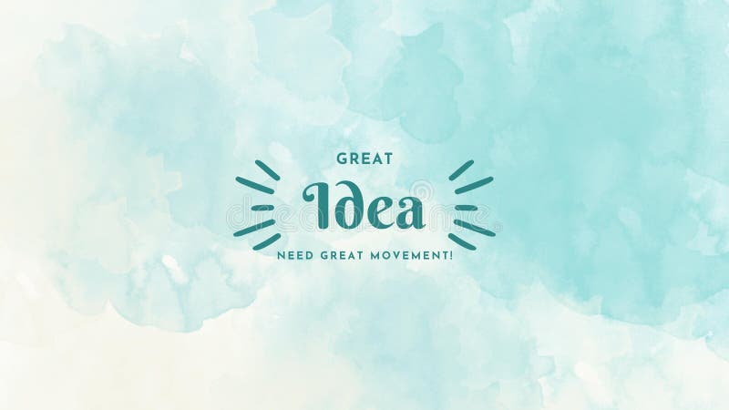 Watercolor Blue Quote Desktop Wallpaper Stock Image - Image of brand ...