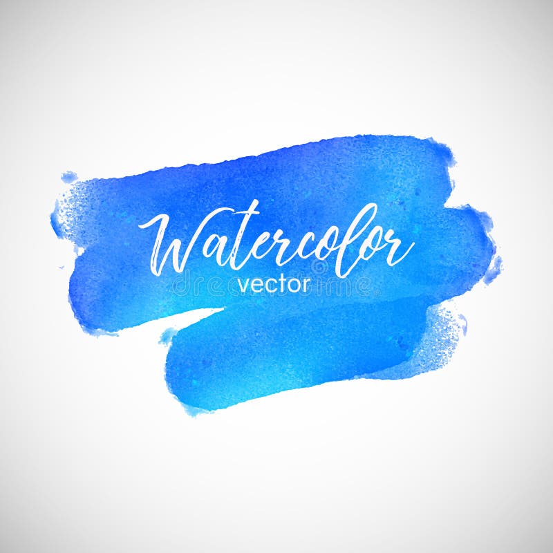Watercolor Blue Vector Element for Text Background Stock Vector ...