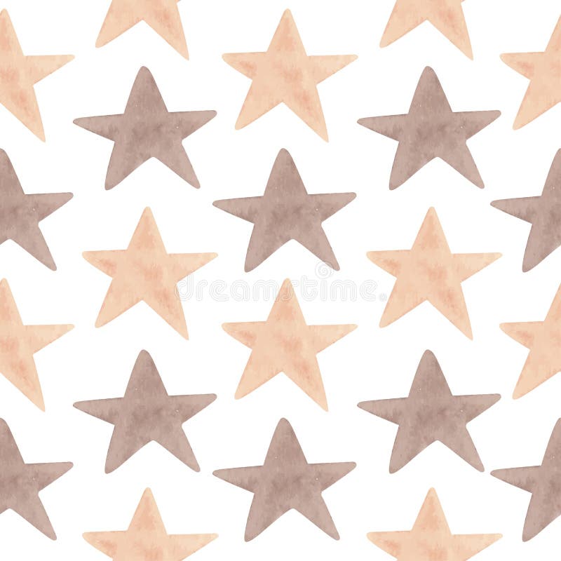 Watercolor Boho Beige Stars Pattern Stock Vector - Illustration of gold ...