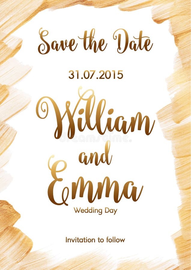 Watercolor Border.invitation Card Stock Vector - Illustration of ...