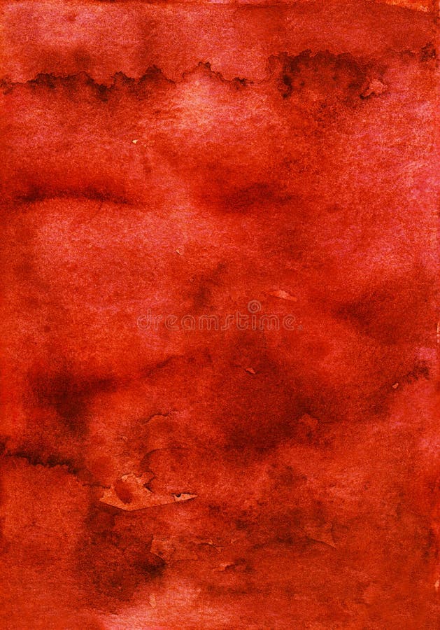 Watercolor Bright Rusty Red Background Texture. Deep Old Red Backdrop ...