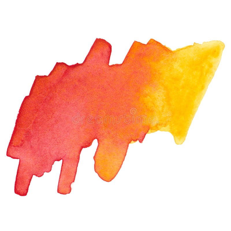 Watercolor Brush Stroke. Bright Color. Gradient. Stock Illustration ...