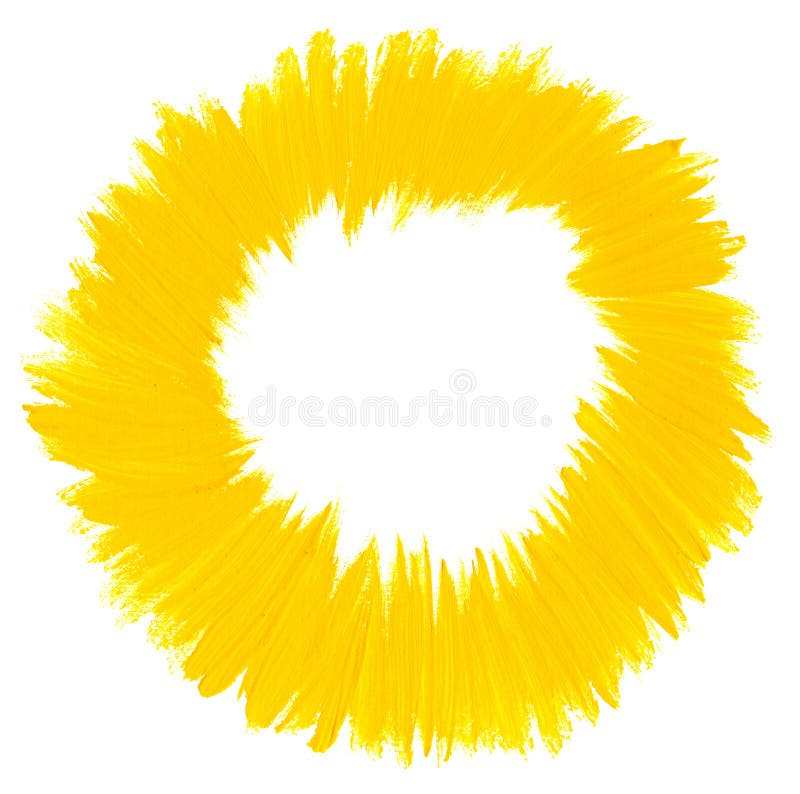 Watercolor Brush Strokes Circle Stock Illustration - Illustration of ...