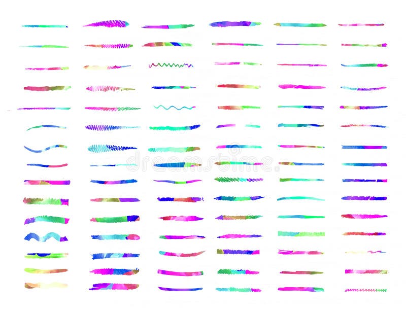 Watercolor Brushes Design Template Stock Illustration - Illustration of ...