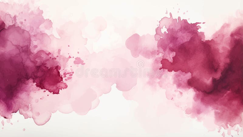 Watercolor Burgundy Abstract Background. Watercolour Maroon Splash ...