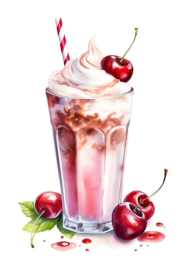 Milkshake Watercolor Stock Illustrations – 557 Milkshake Watercolor ...